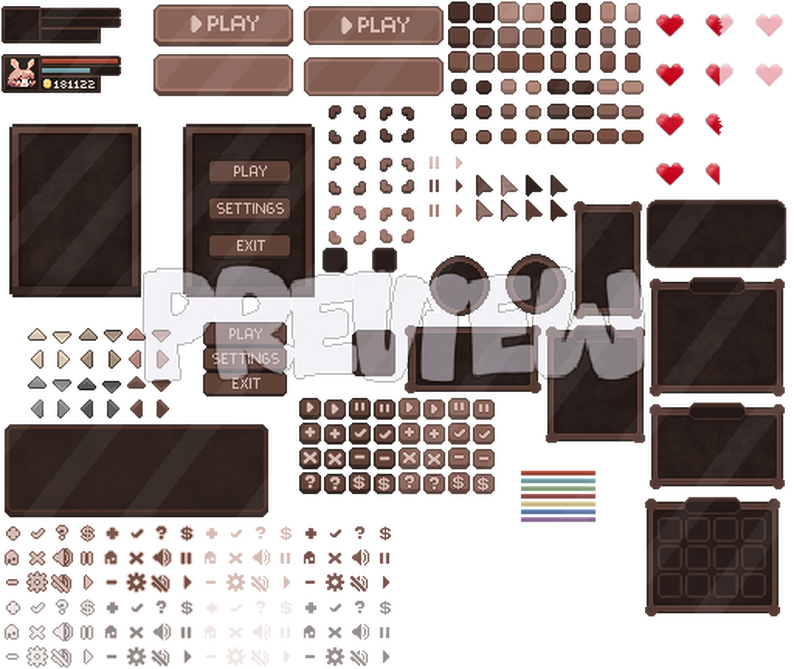 UI User Interface MEGA PACK by ToffeeCraft