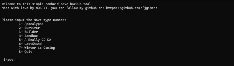 Project Zomboid Save Backup Tool by NOSGAMES