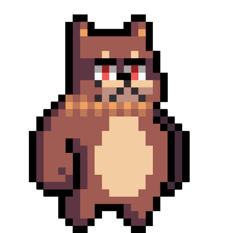 2D Pixel Character - Bear Warrior (6 Animations) - 32x32 px Spritesheet ...