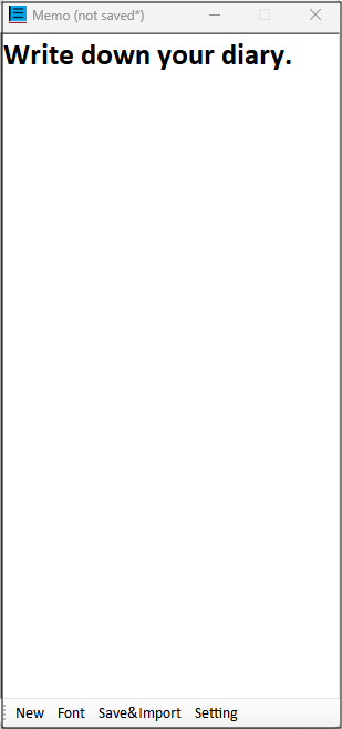 Memo: rtf & txt format by tamtaki