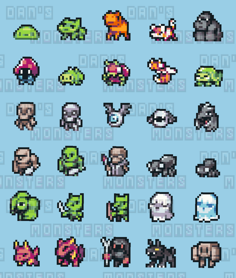 Dan's [16x16] RPG Fantasy Monsters by DanieruArt