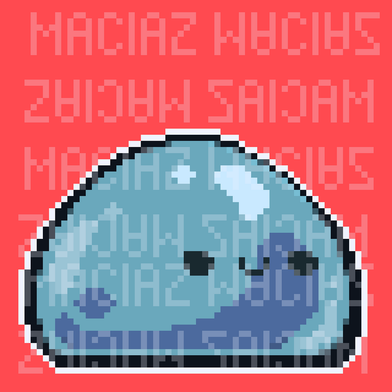 Pixel art Animated Slime. Idle, blinking, yapping by maciaz