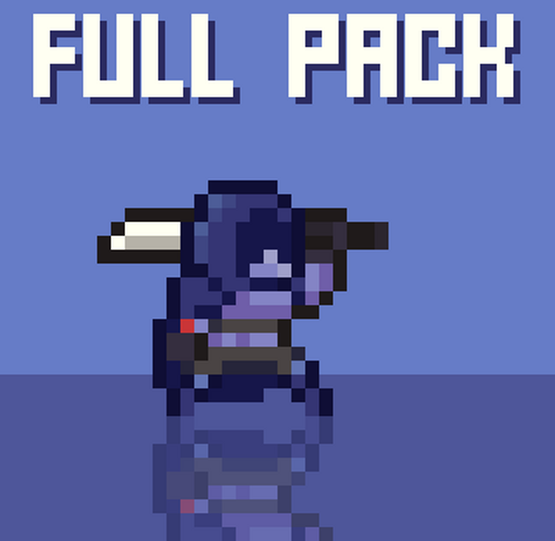 Pixel Art Cloaked Swordsman by Johann Fowl