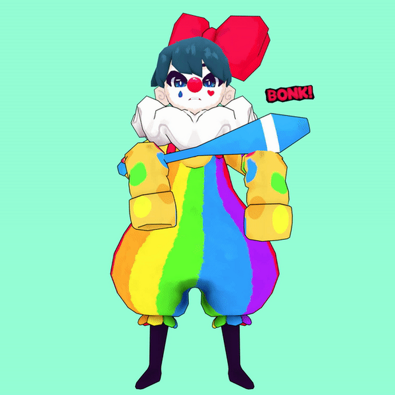 [VRChat Avatar] Clown (Quest+PC) by Riceballer3D