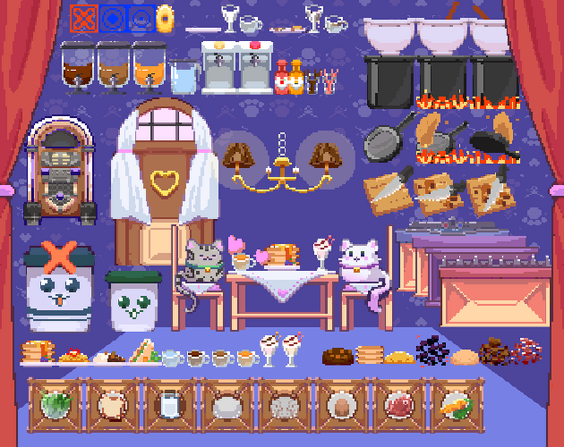 Cute Pixel Cooking Game Starter Pack – Free Download! by PtPt