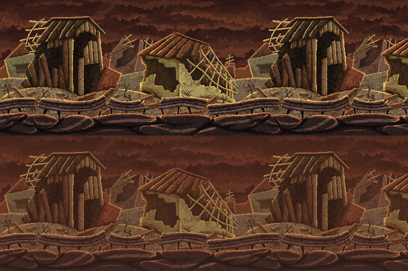 Free Post Apocalyptic Pixel Art Backgrounds by Free Game Assets (GUI ...
