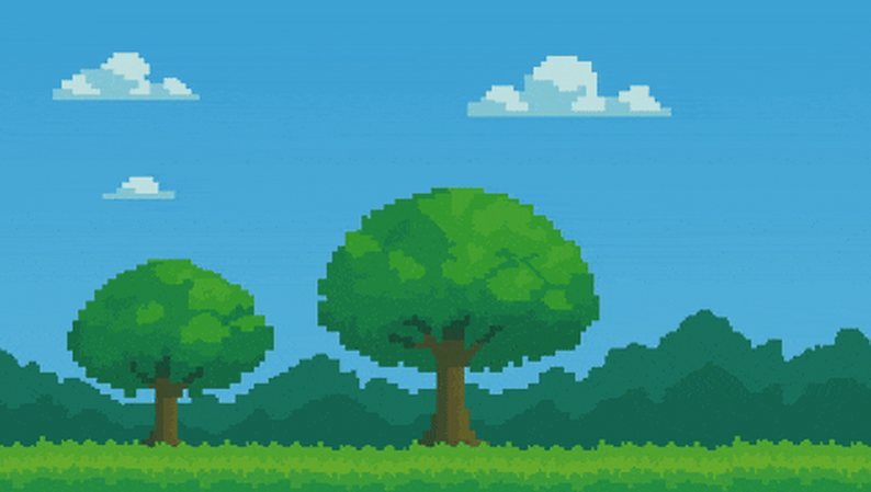 Pixel Forest Parallax Backgrounds (4 Seasons) – 320x180 by GD Studio Piskel