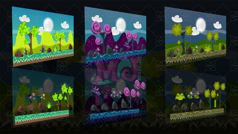 2D VECTOR Game Backgrounds by MarwaMJ