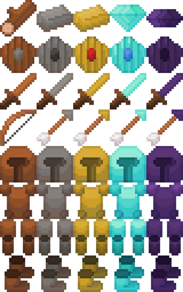 16x16 Pixel Art RPG Items Pack by Adrien Picot