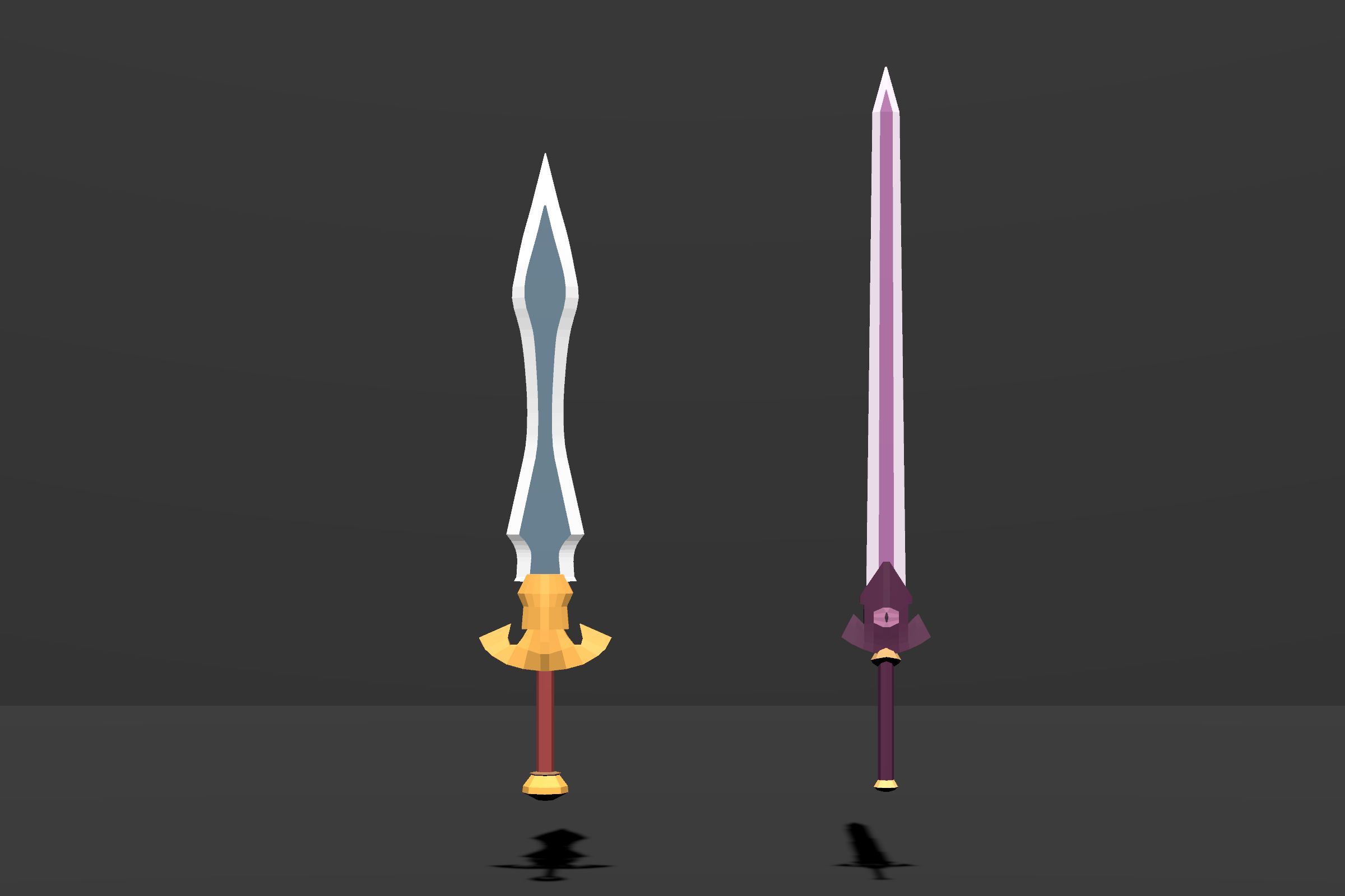 5 FREE 3D Low Poly Fantasy Swords Pack by WaycoreStudio