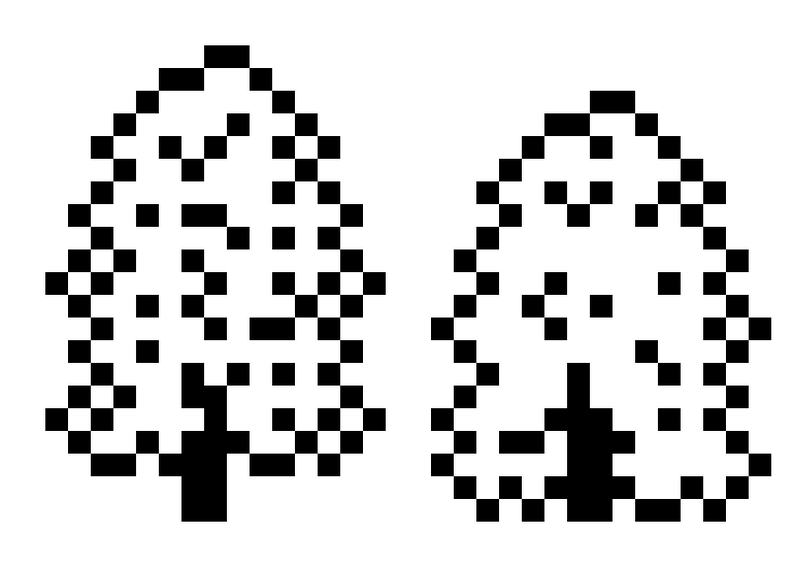 16x16 1-bit Trees by bigindie