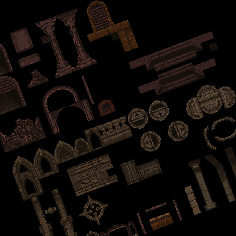 Pixel Castle 2D by Szadi art.