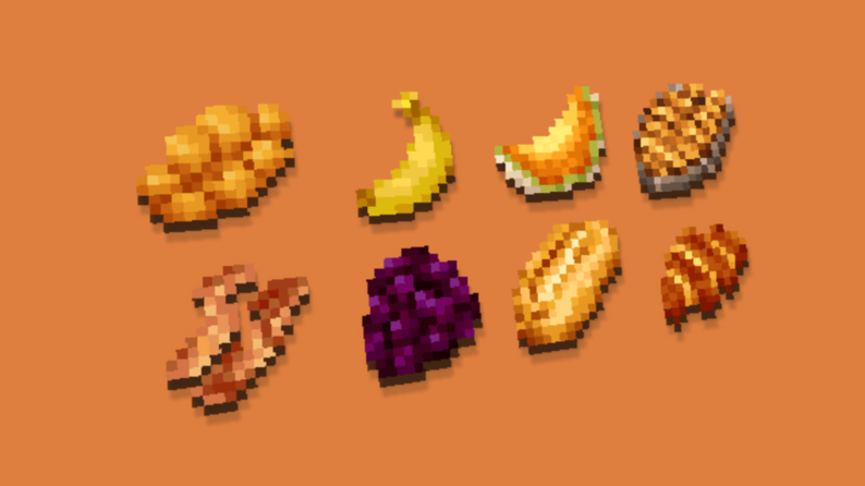 Pixel Foods Pack by VuVuu Inc.