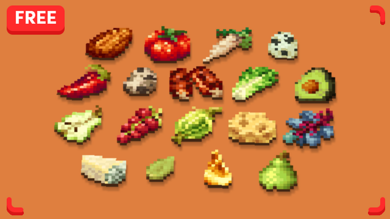 Pixel Foods Pack by VuVuu Inc.