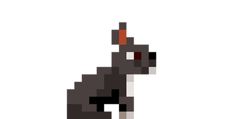 2D Pixel Art Frenchie by DoodleDino
