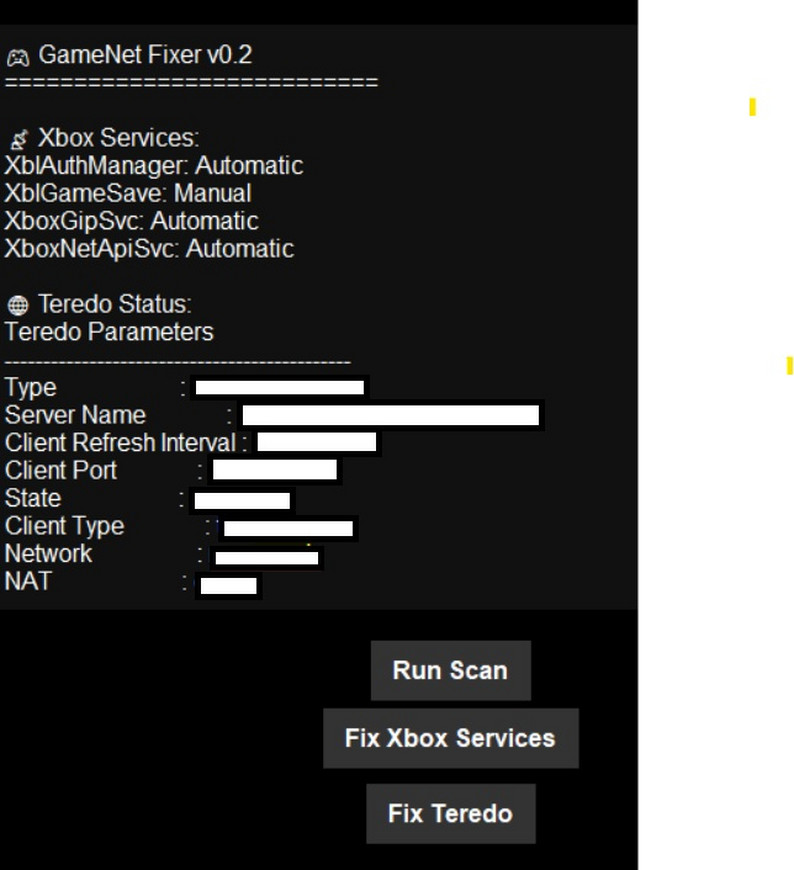 GameNet Fixer - XboxService/Teredo Automatic Repair Tool by kp11223