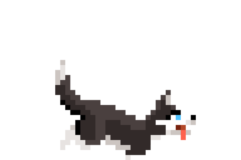 2D Pixel Art Husky by DoodleDino