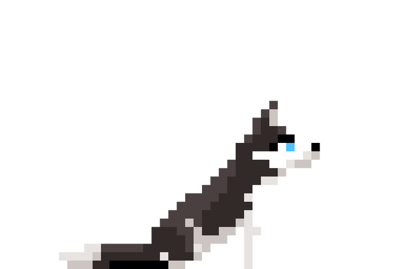 2D Pixel Art Husky by DoodleDino