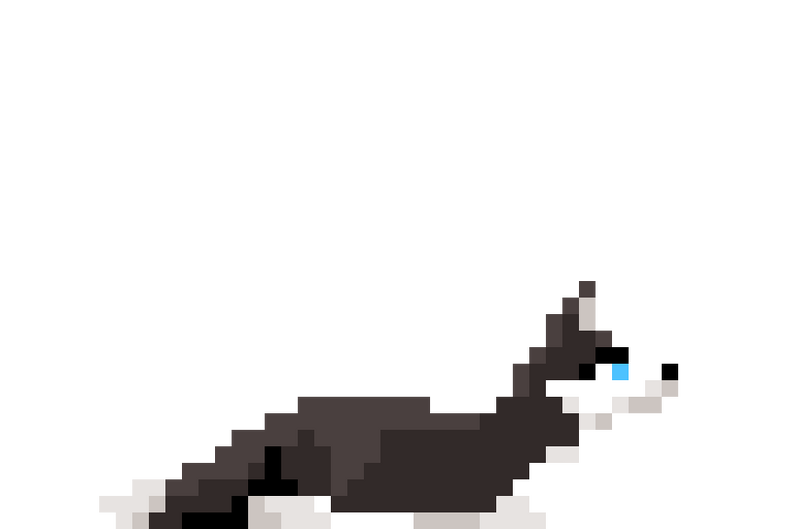 2D Pixel Art Husky by DoodleDino