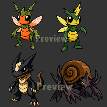 Creatures Of Infinity Sprite Pack 3 – 50+ Versatile Creature Monster ...