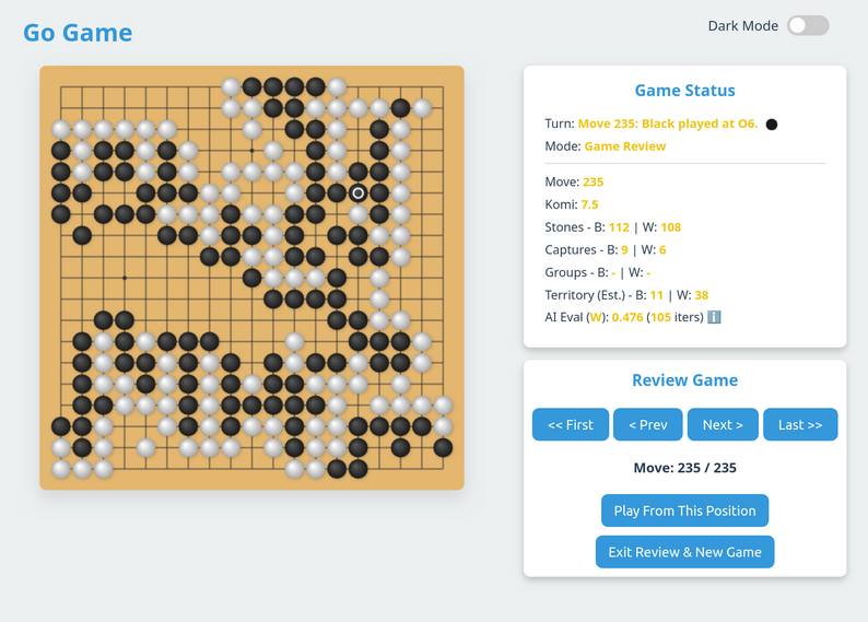 Go Game Online with KataNet AI by pazoff