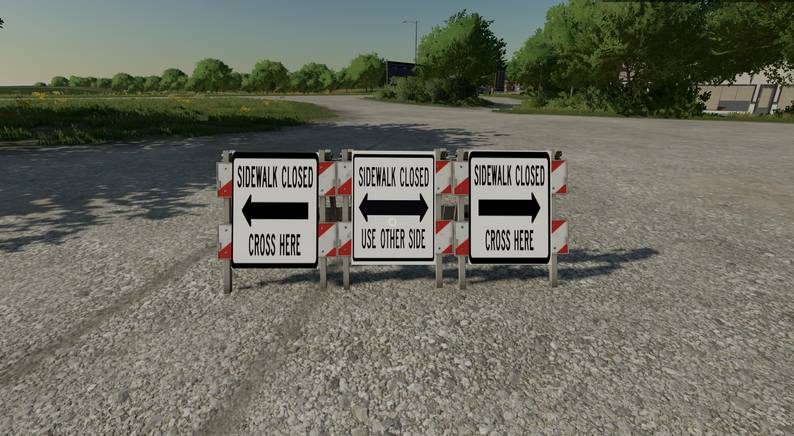 FS22 Road Construction Barricades by JDog3tears Modding