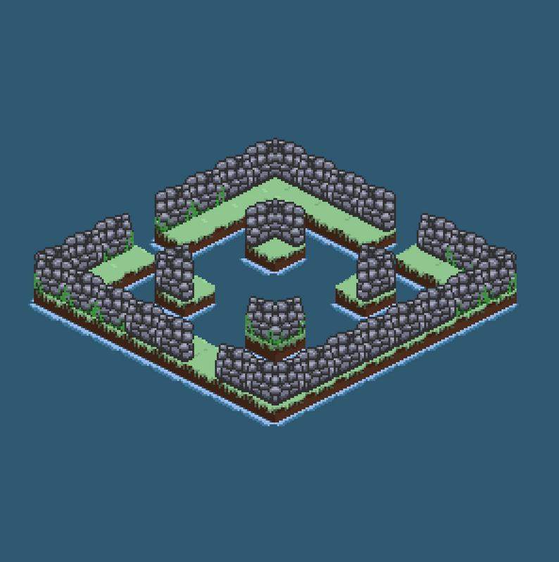 32x32 Isometric Asset Pack and Animated Character by Kyle_D