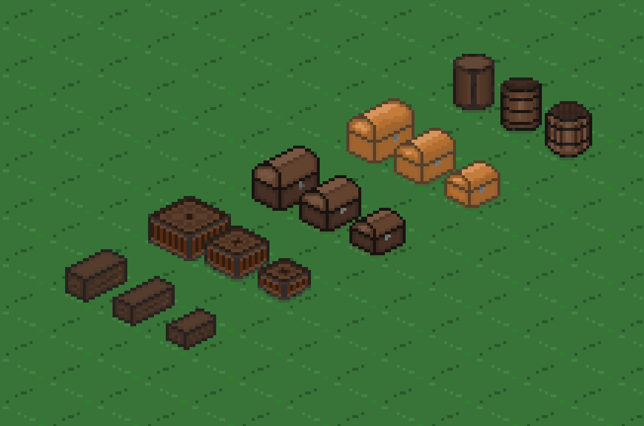 32x32 Isometric Asset Pack and Animated Character by Kyle_D