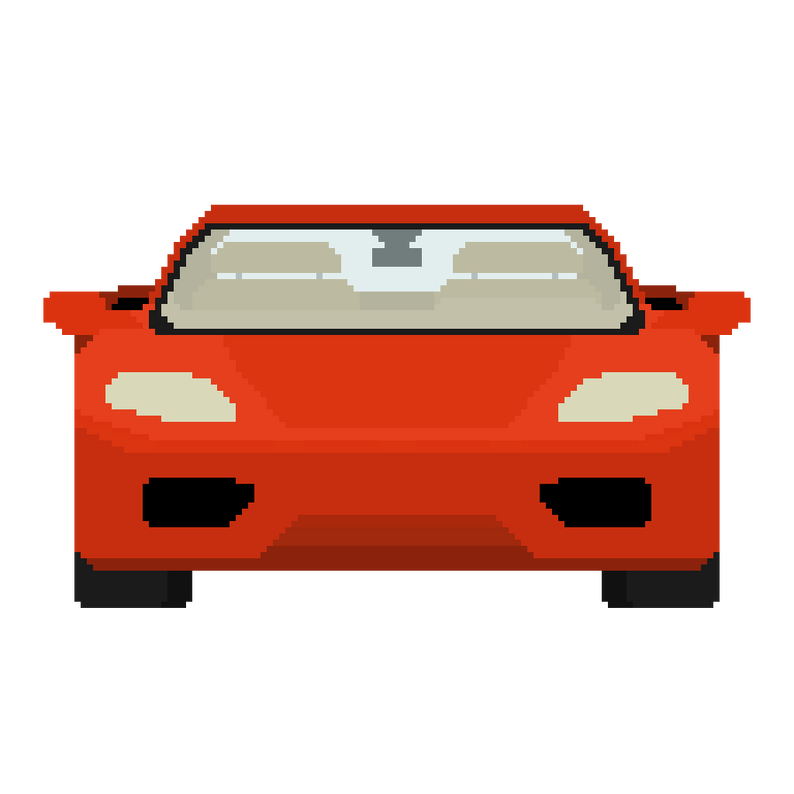 Free Pixel Sport Car #8 + 2 variants by Pay 'n' Sprite