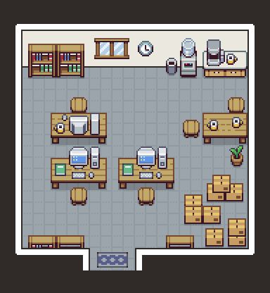 Office Interior Tileset (16x16) by Donarg