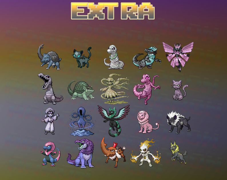 Aaron Sprites | Generation 4 | 20 Creatures by AaronSprites