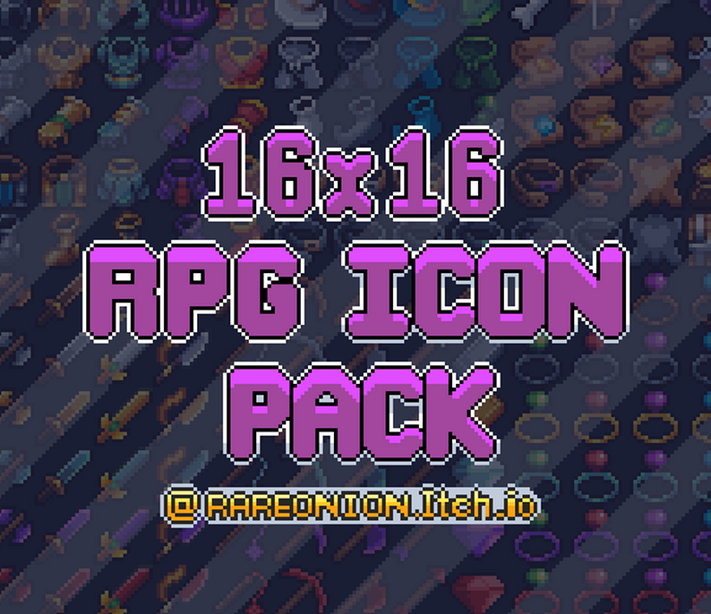 RPG Item Icon Pack (16x16) by RareOnion