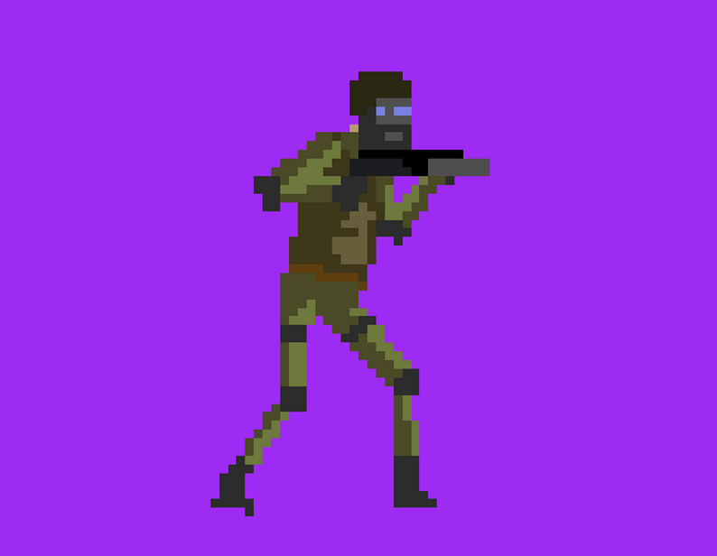 Pixel-Art Characters - Army by RaulDiaz