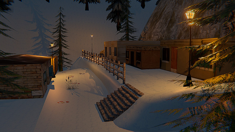 Snowy Village | PS1 Environment by McPato