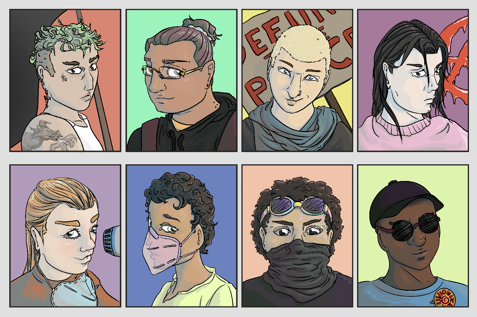 Protest Characters Portraits Pack by Willowmi