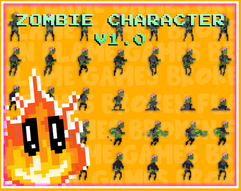 Zombie Pixel Art by Broken Flame Games