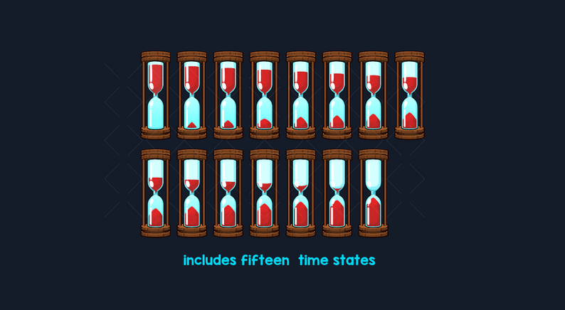 Animated sand timers by Robert Brooks - gamedeveloperstudio.com