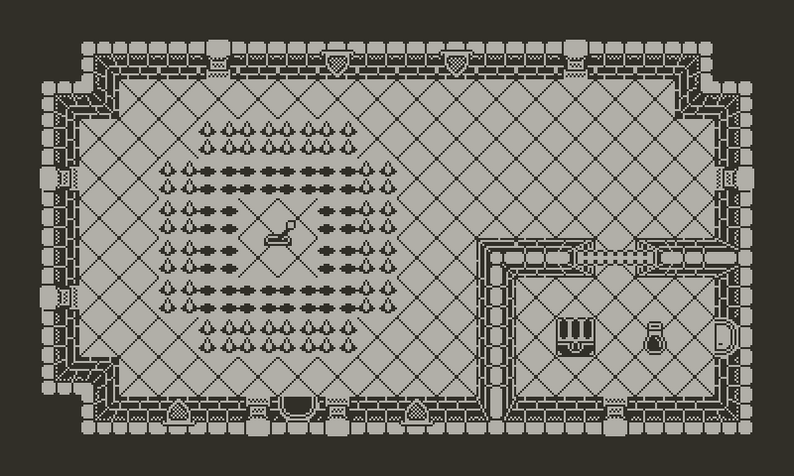 Playdate Dungeon Tileset (Top-Down 20x20) by schwarnhild