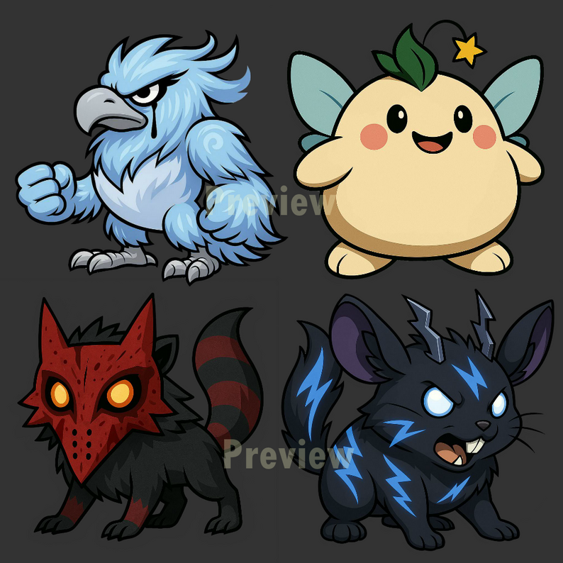 Creatures Of Infinity Sprite Pack 1 – 50+ Versatile Creature Mon Art ...
