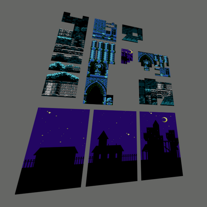 Pixel Side-Scroller Churchyard Tileset by Thomas Feichtmeir "Cyangmou"