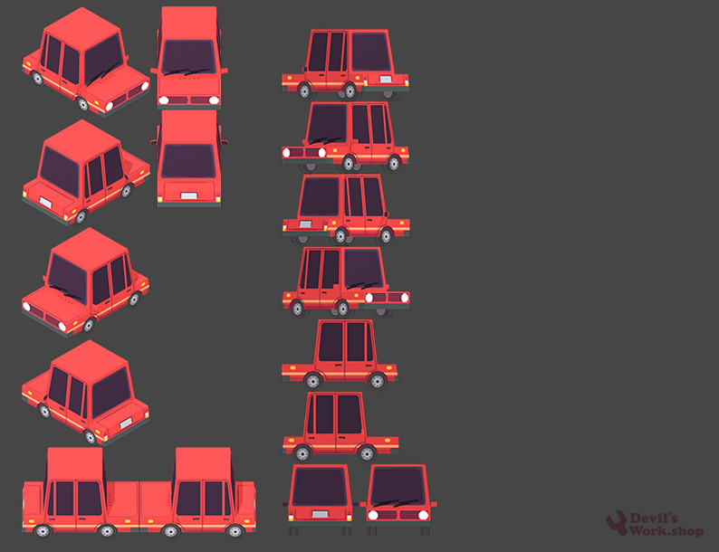 2D Car Pack by DevilsWork.shop