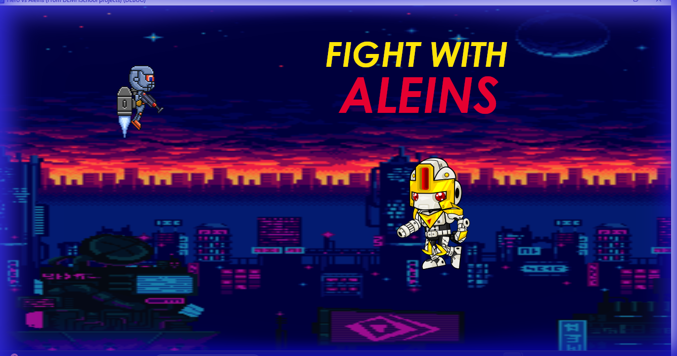 Hero vs Aliens by Mazen Hazem