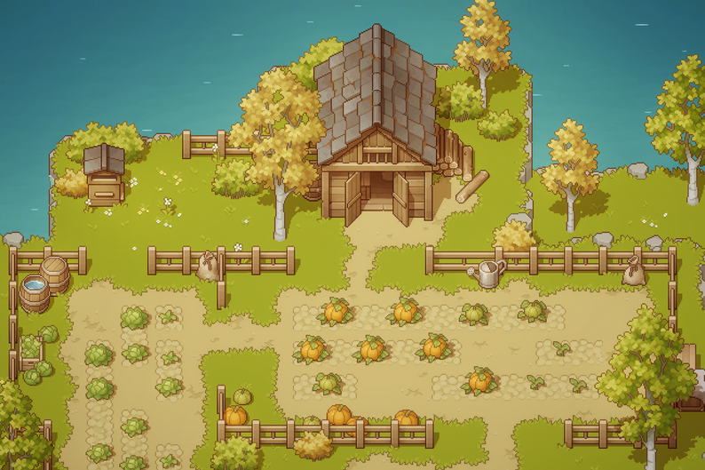 Pixel Art Top Down - Village by Cainos