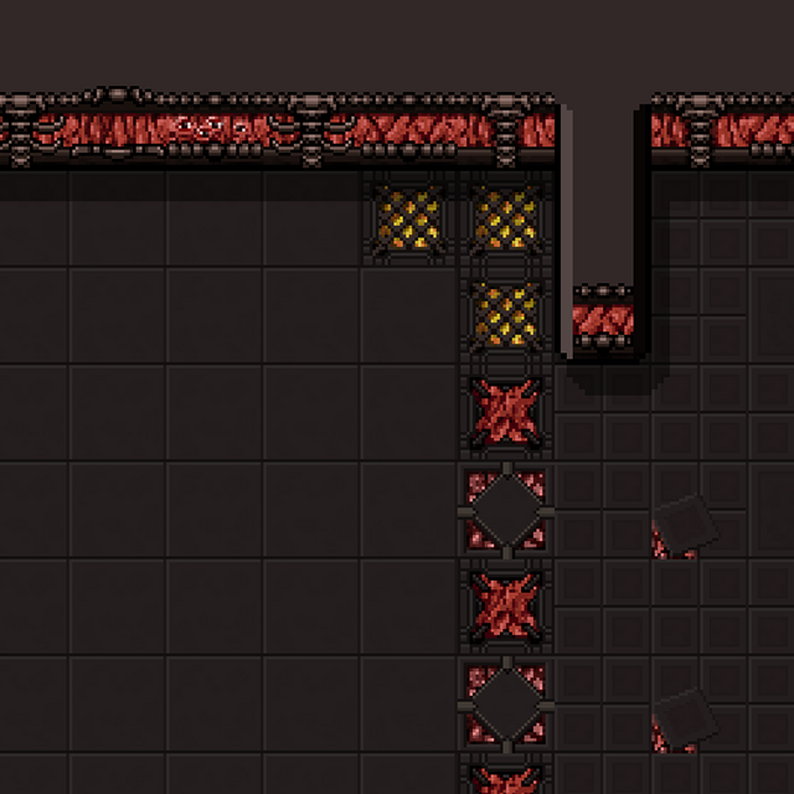 DithArt's Sci-Fi Tileset 5 - Dark Organic Spaceship by DithArt