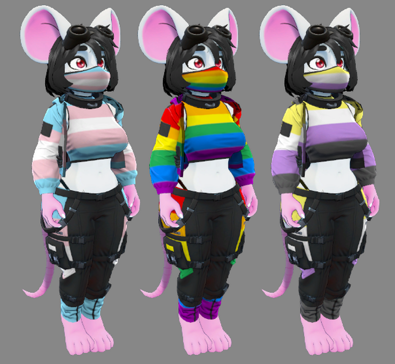 Mouse - Base - VRChat Avatar - v1.1 by ChunkerBuns