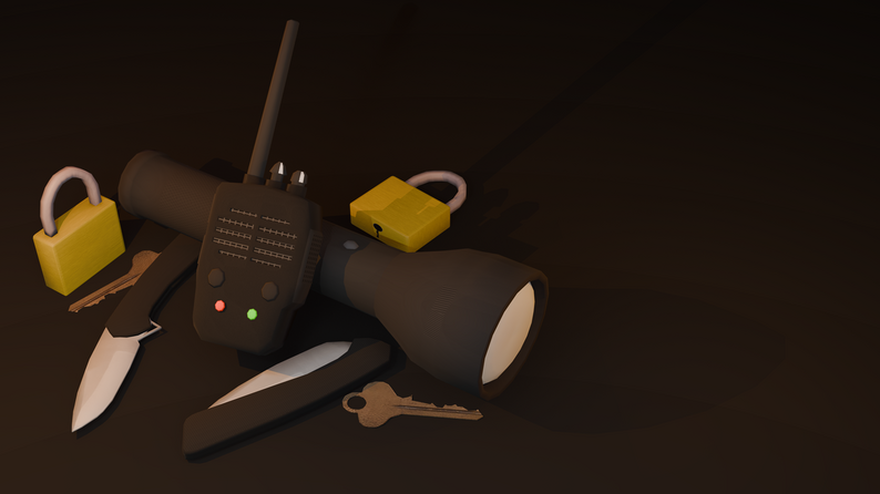 Retro Horror Item Kit | PSX Props by 3Dexter3D