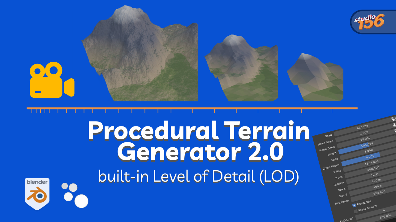Procedural Terrain 2.0 – Geometry Nodes Terrain Generator by Studio156