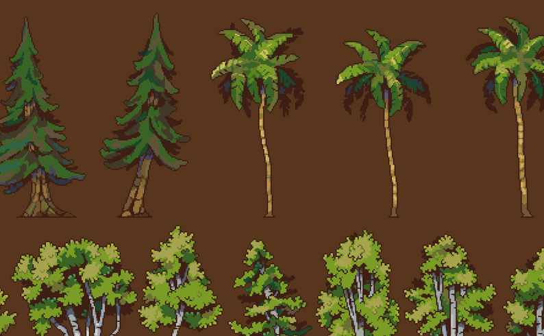 Pixel Art Trees Pack! by Pixel Overload