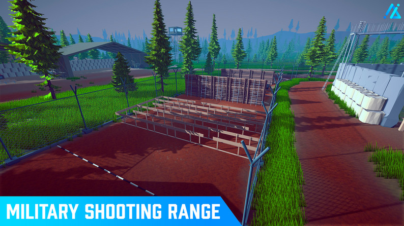 POLY - Military Shooting Range (Unity, UE, Godot) by Animpic Studio