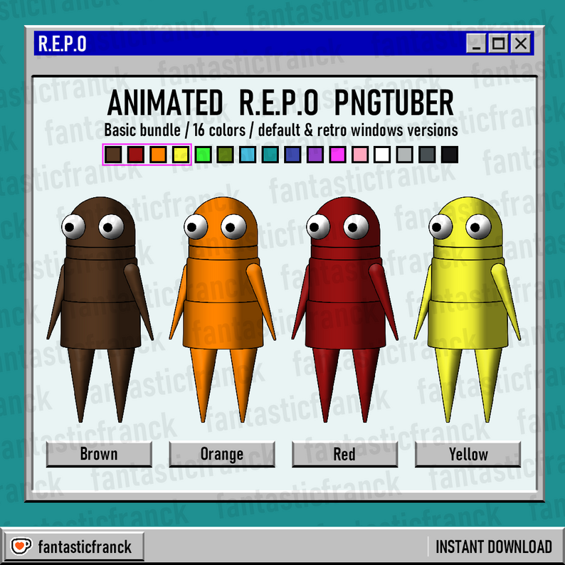 R.E.P.O Animated PNGTuber Basic Bundle (For PNGTuber Plus) by franck2012